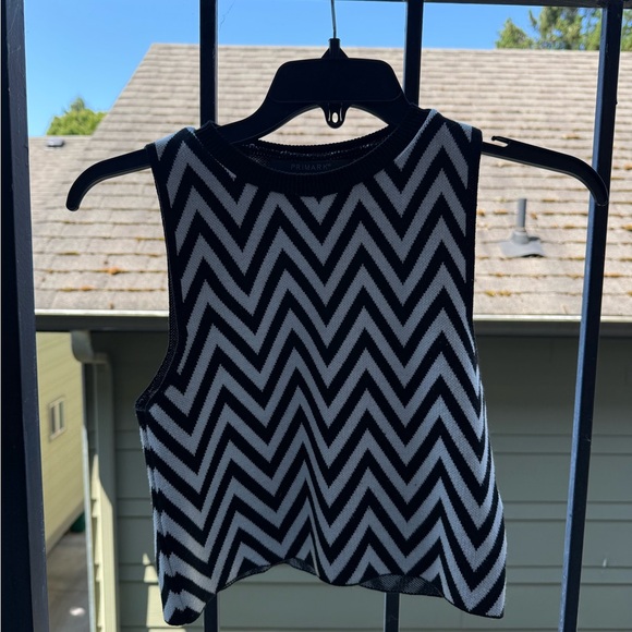 Primark | Tops | Primark Black And Gray Graphic Crop Tank Top | Poshmark